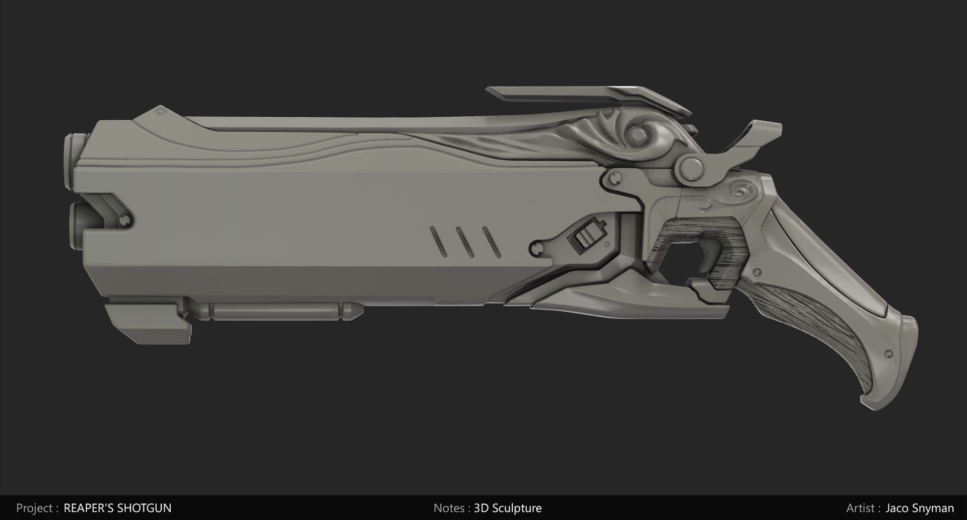 Jaco Snyman - Reaper's Shotguns - 3D printed prop replica