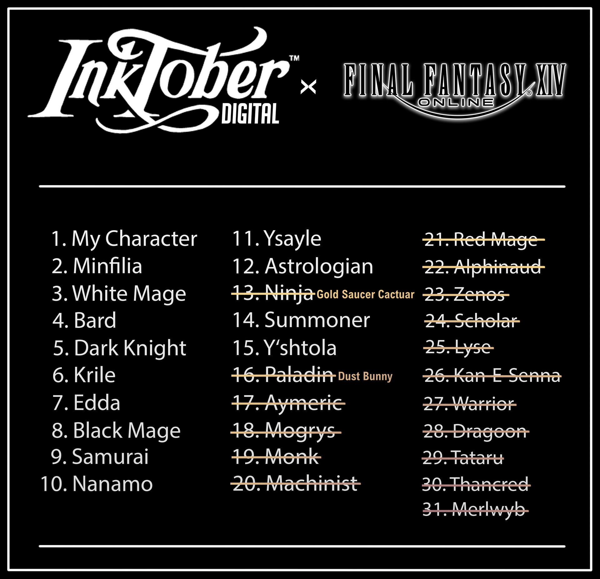 ArtStation - Inktober Digital x Final Fantasy XIV - 2018 (16/31)