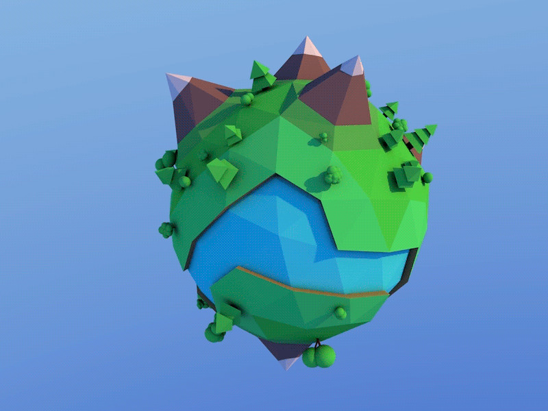 ArtStation - Low poly planet