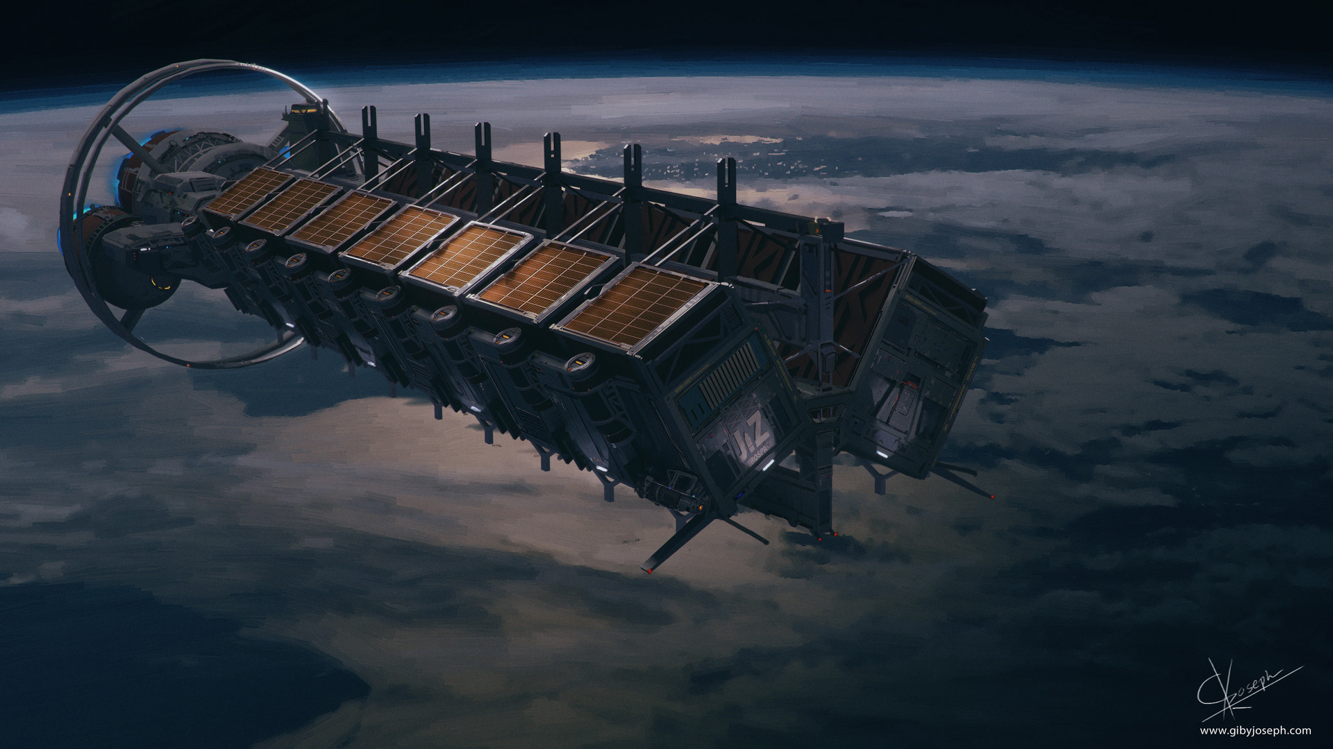 futuristic space cruiser
