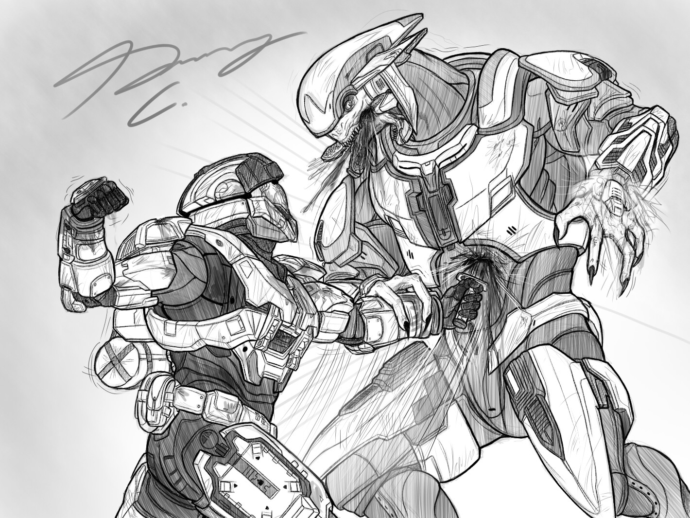 Halo Spartan Sketch