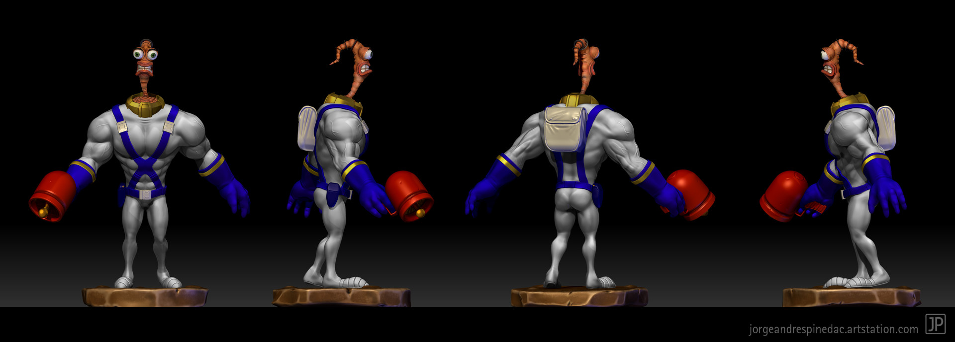 Jorge Andrés Pineda Camacho - Earthworm Jim - Fan Art