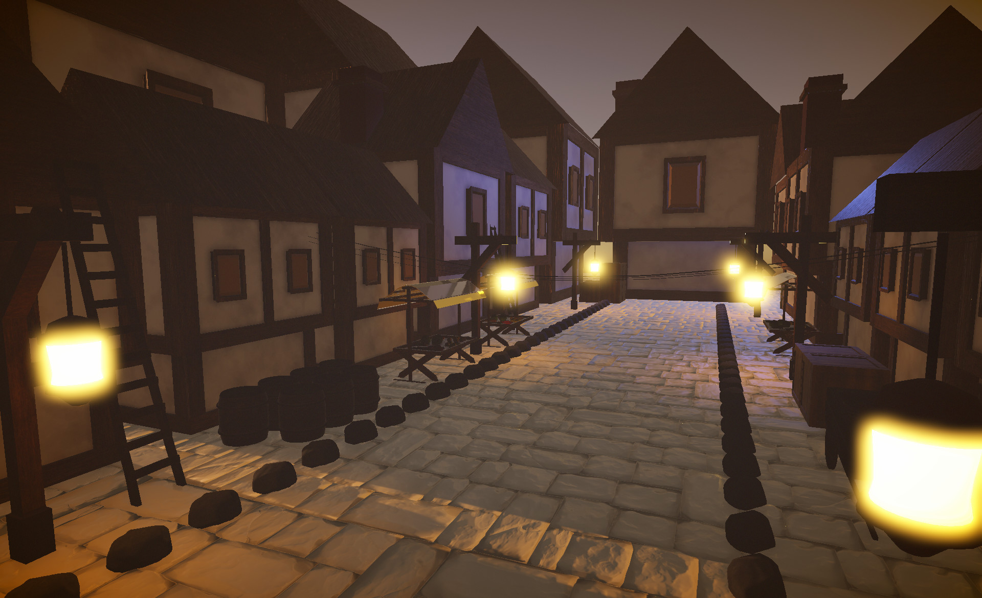 ArtStation - Mini 3D Medieval Street Scene