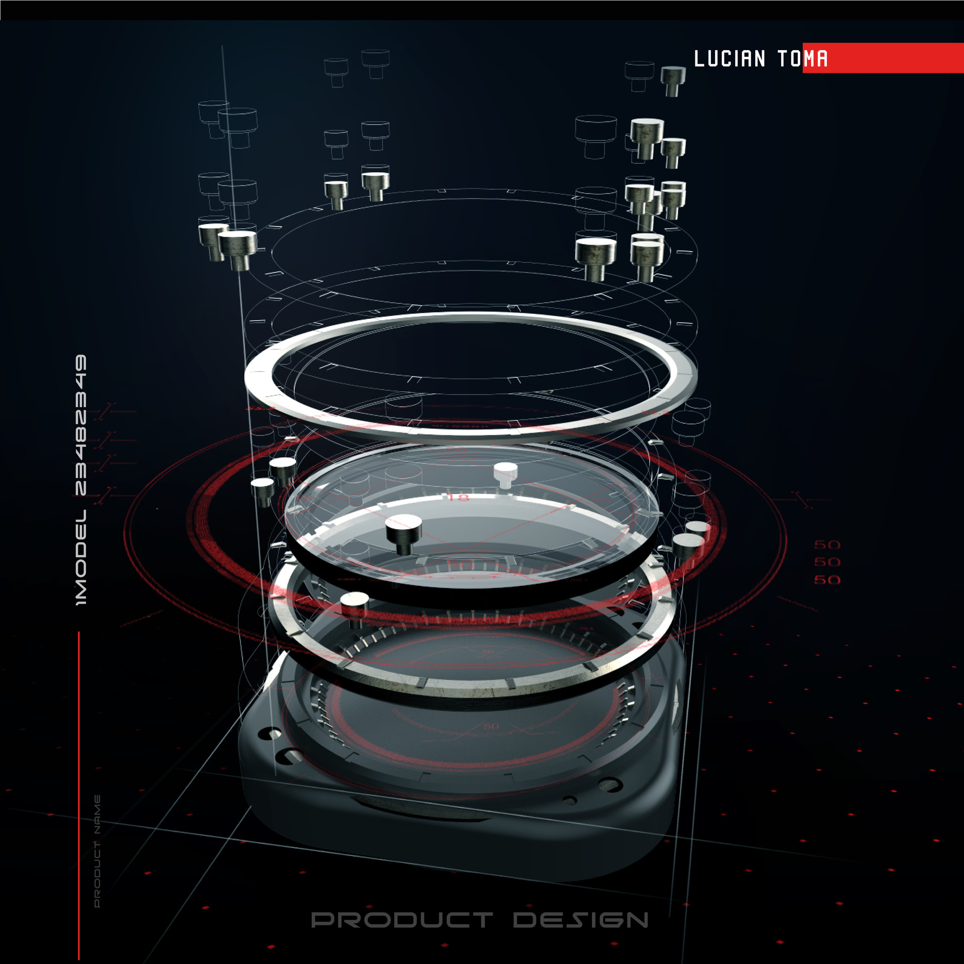 ArtStation - 3D Exploded / assembly sketch