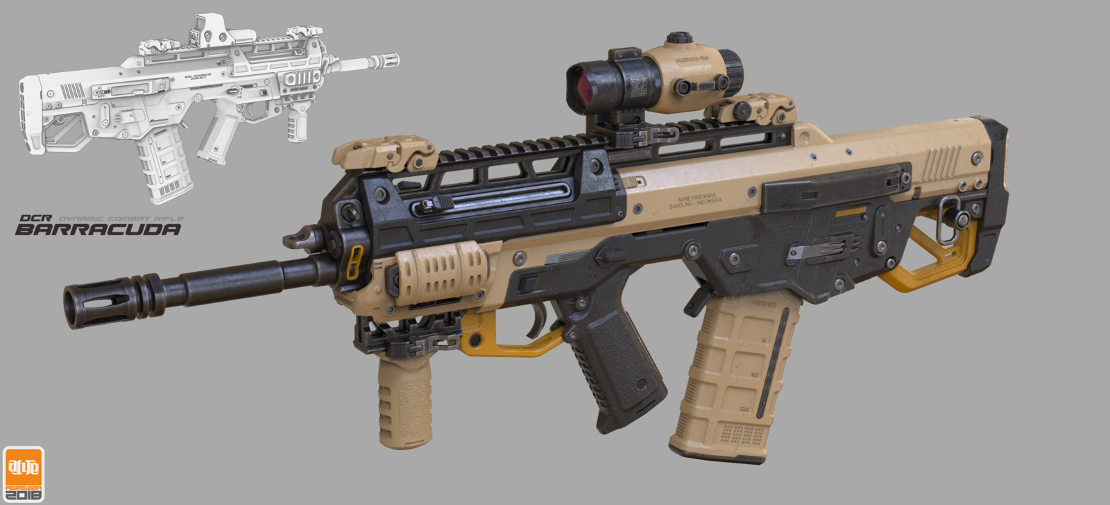A G R É - My Bullpup Rifle Design