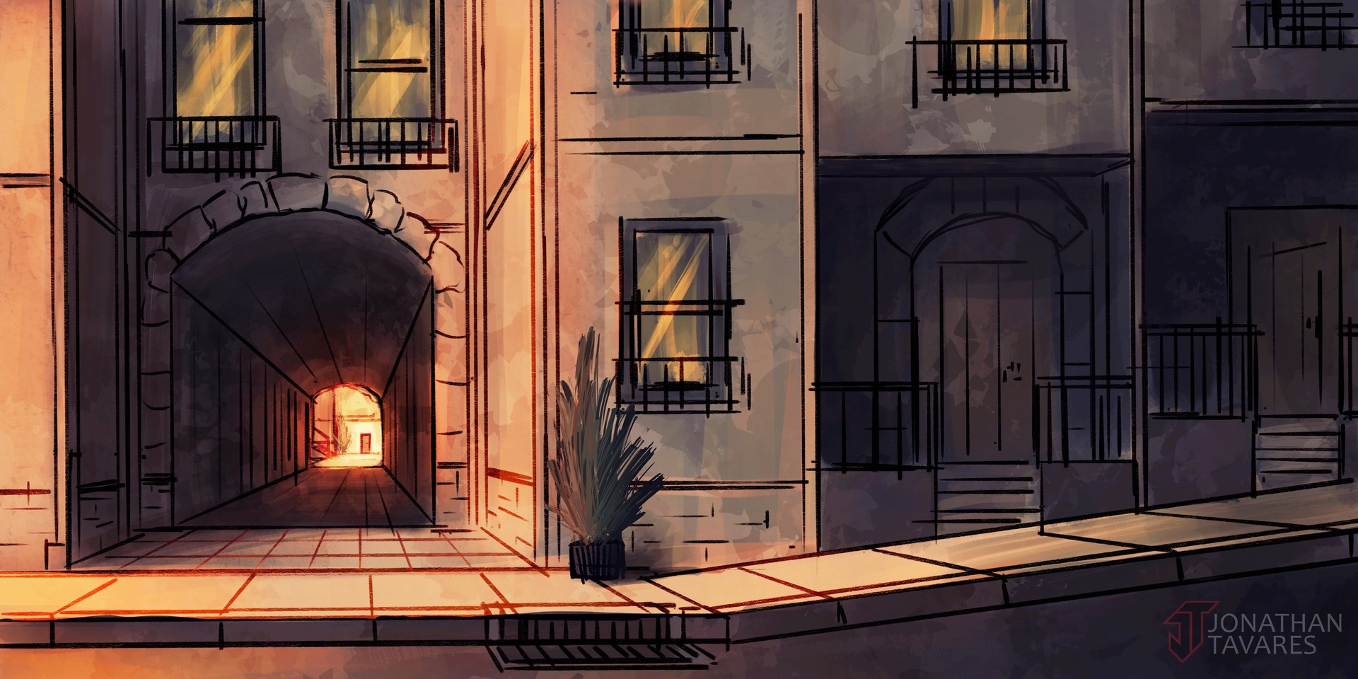 ArtStation - Sunset Alley