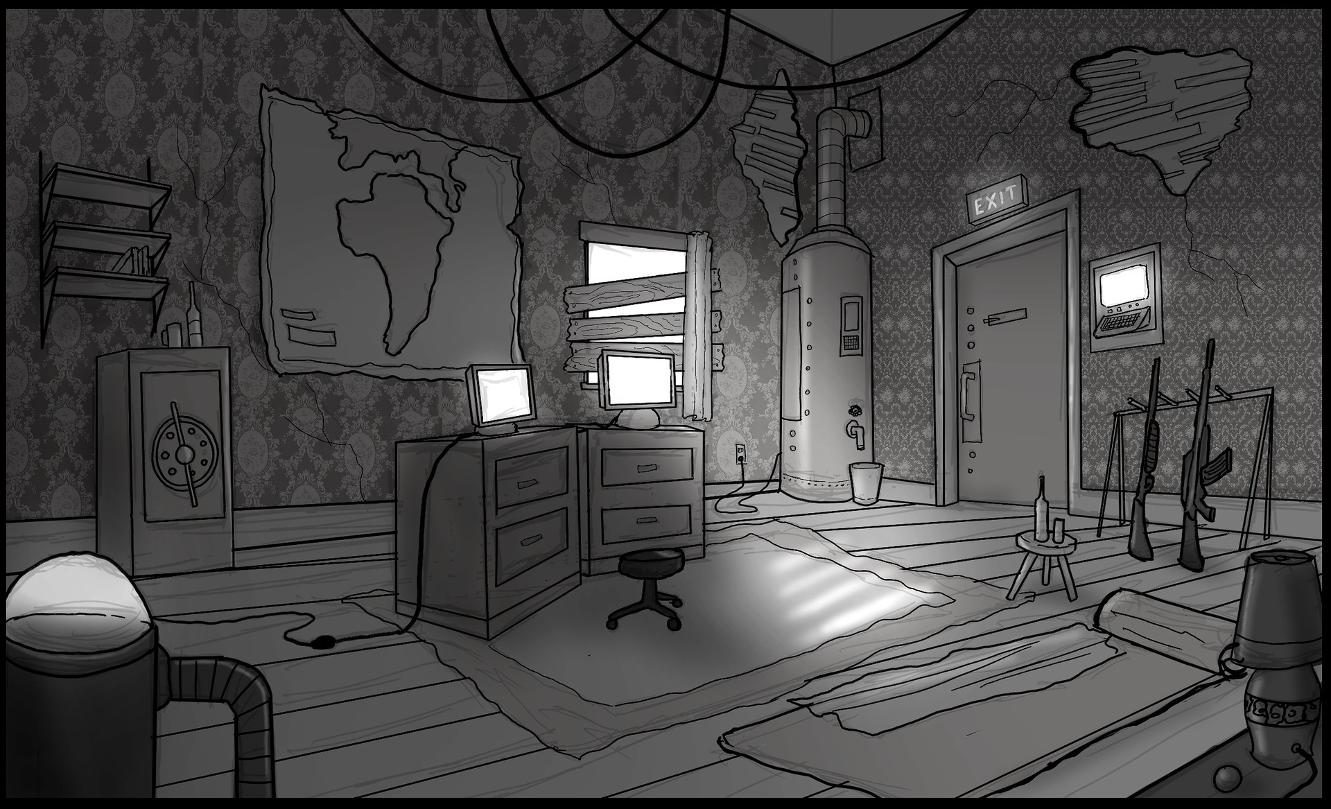 ArtStation - Post apocalyptic bedroom