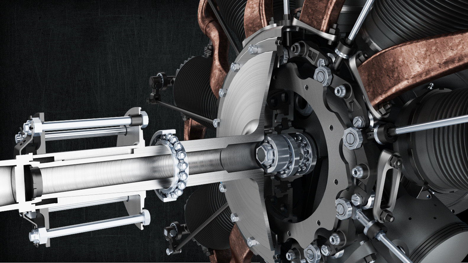 ArtStation - Le Rhone Model J Rotary Engine