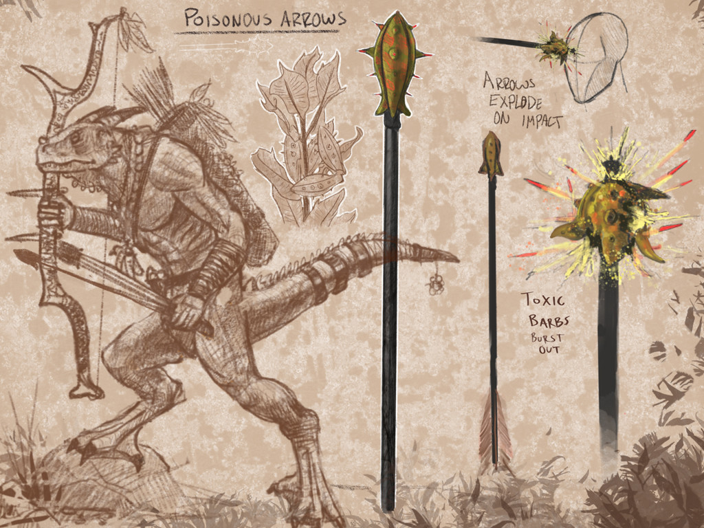 ArtStation - Poisonous exploding arrow concept