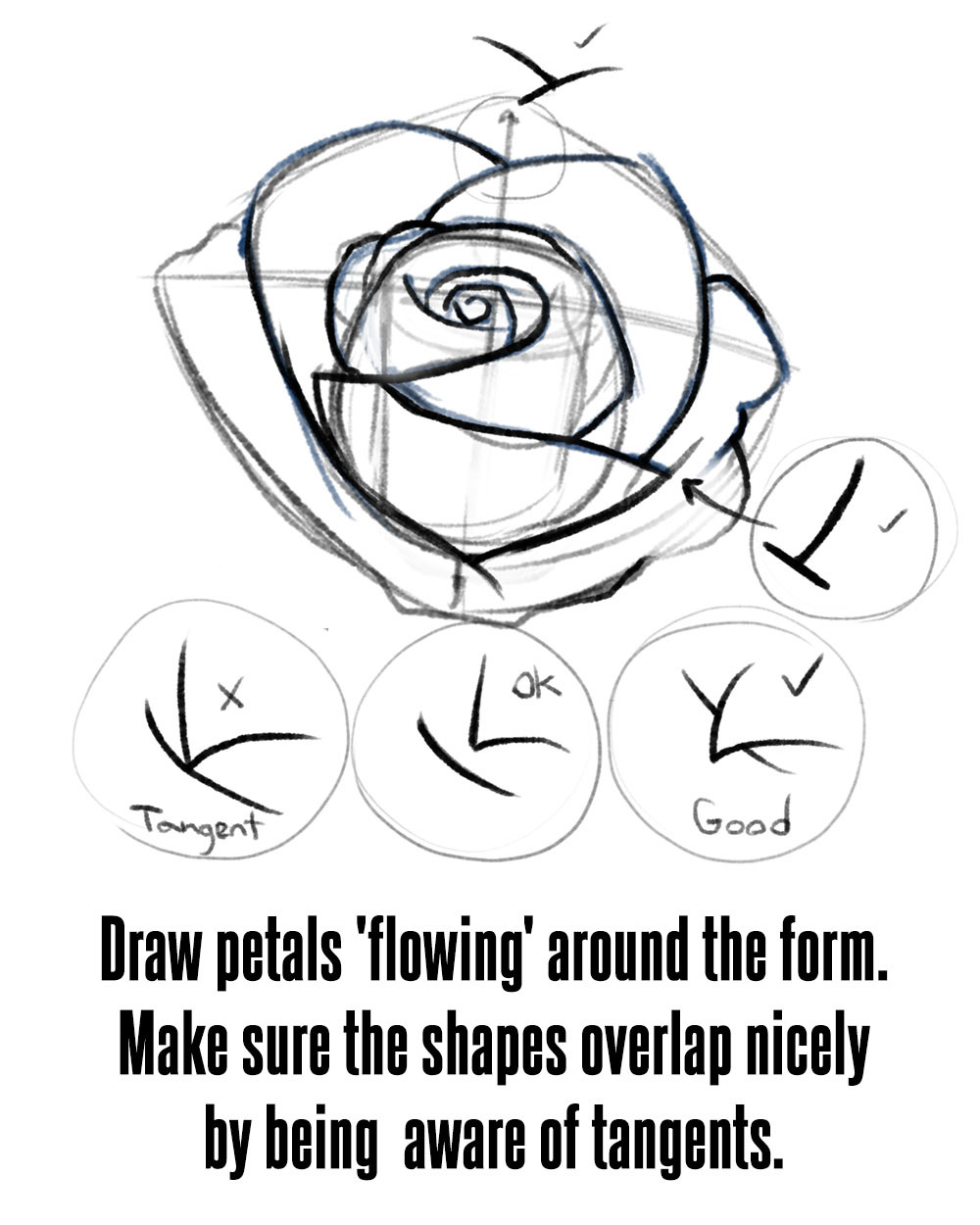 how to draw mini rose