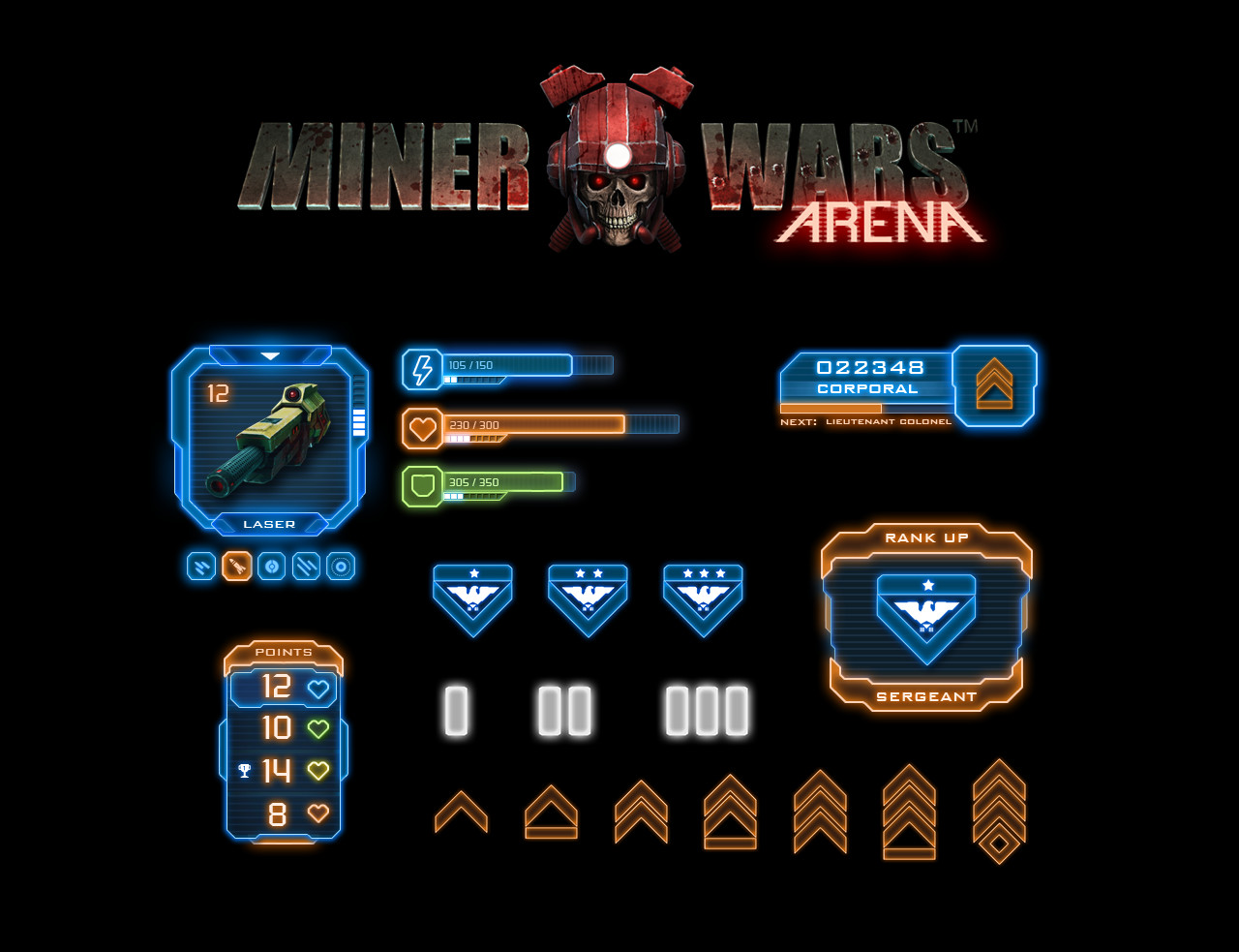 Jan Čištín - Miner Wars Arena - Game User Interface (GUI, UI, HUD)