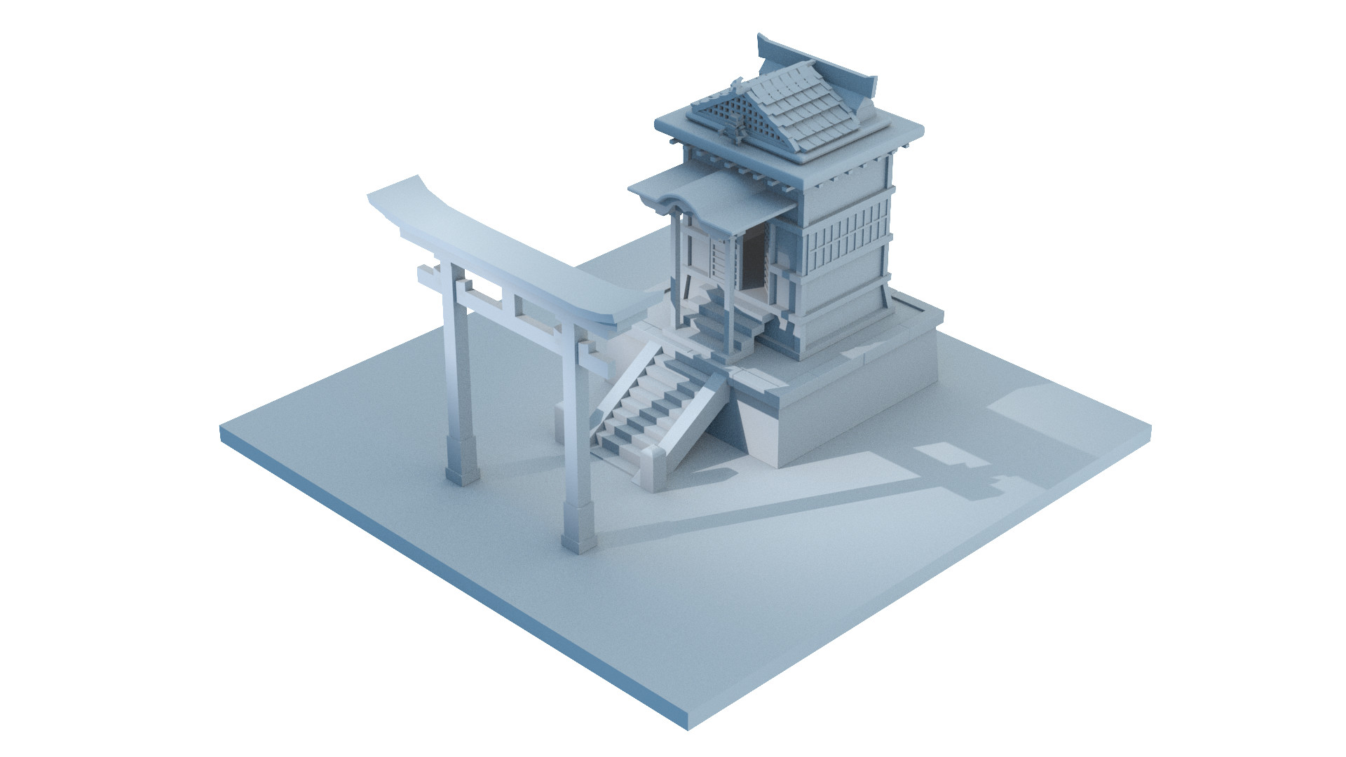 ArtStation - 3D Isometric Shrine