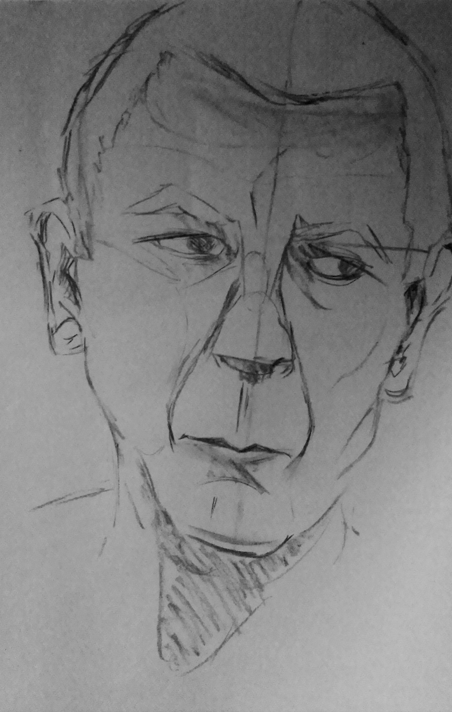 ArtStation - Male Life Drawing Study - Portrait in Charcoal