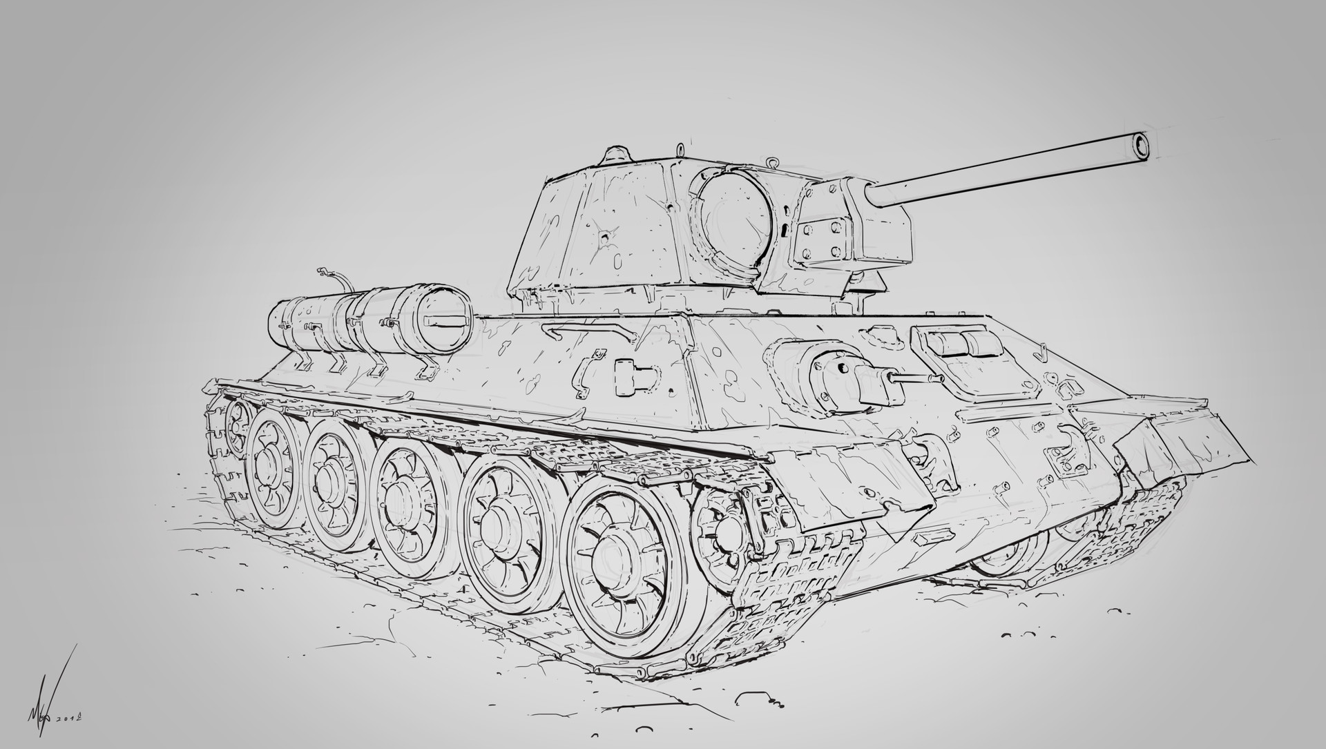 ArtStation - In Class Demo - T-34 Tank Study