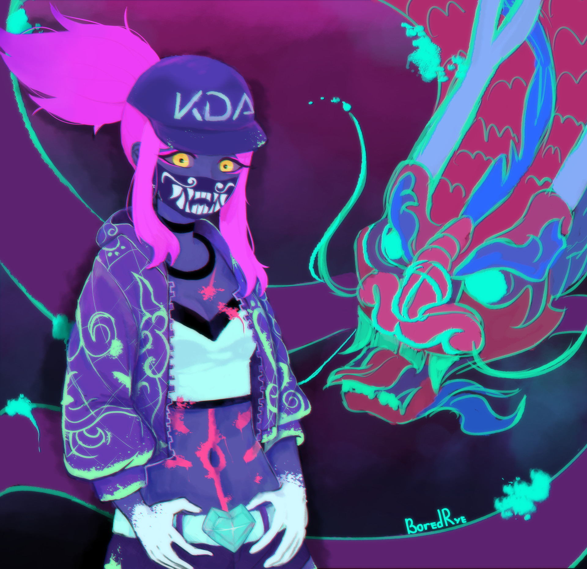 ArtStation - kda Akali