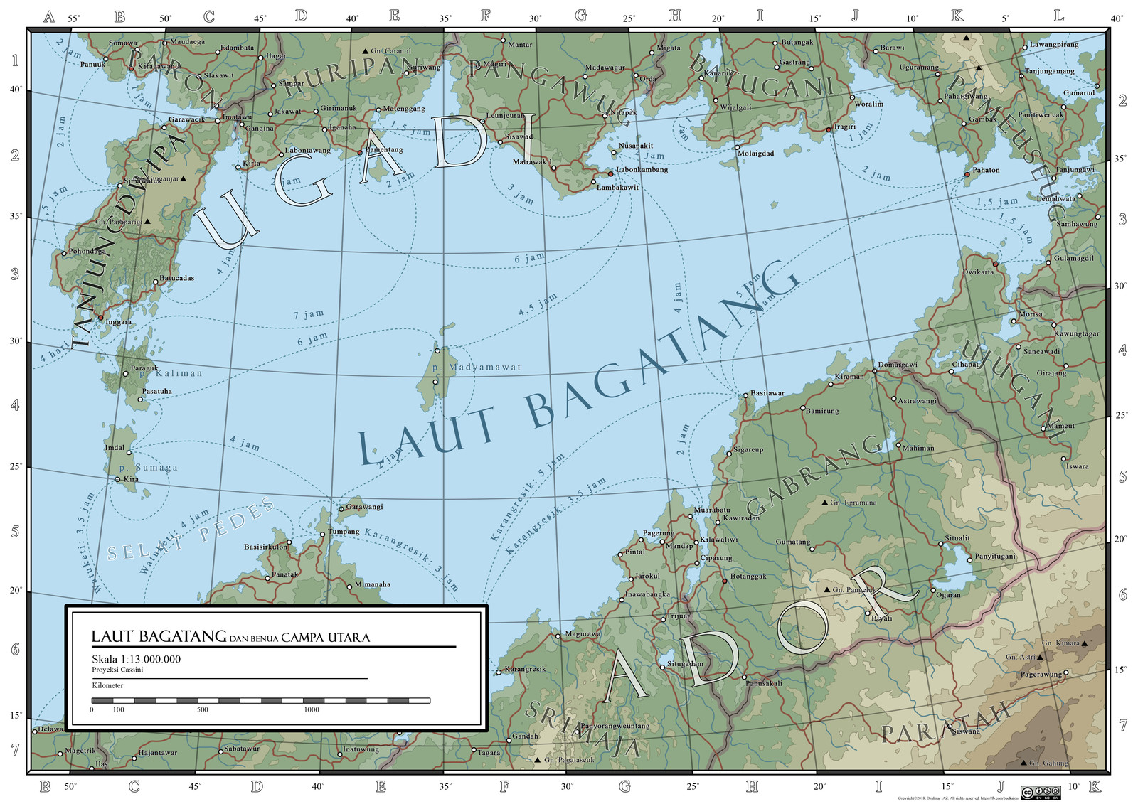 Budkalon - Map of Laut Bagatang