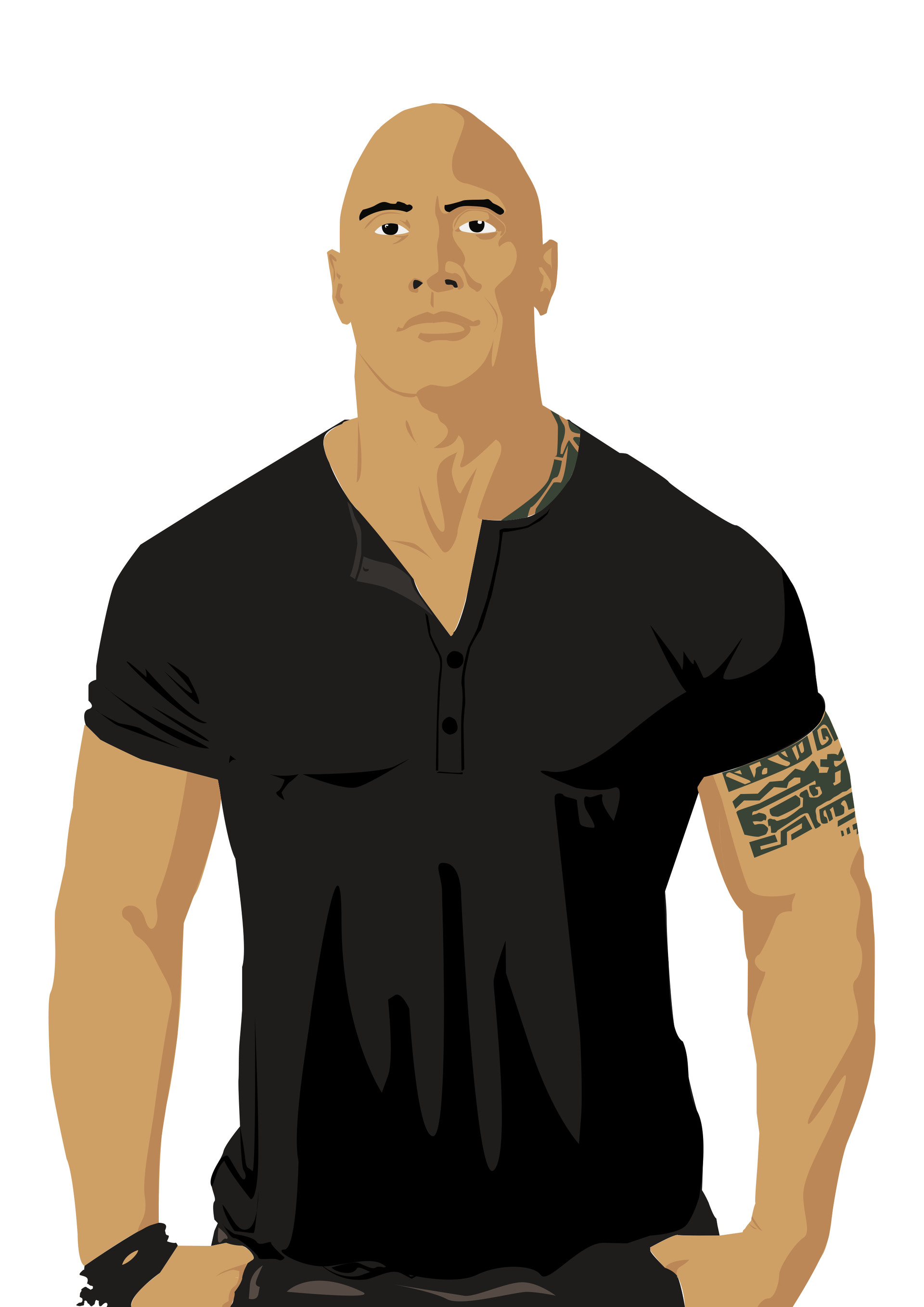 ArtStation - The Rock vectorized