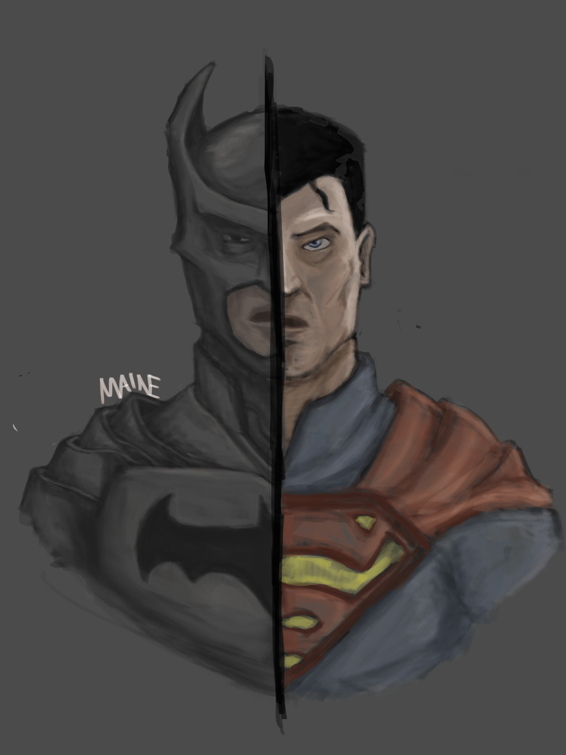 how to draw batman versus superman