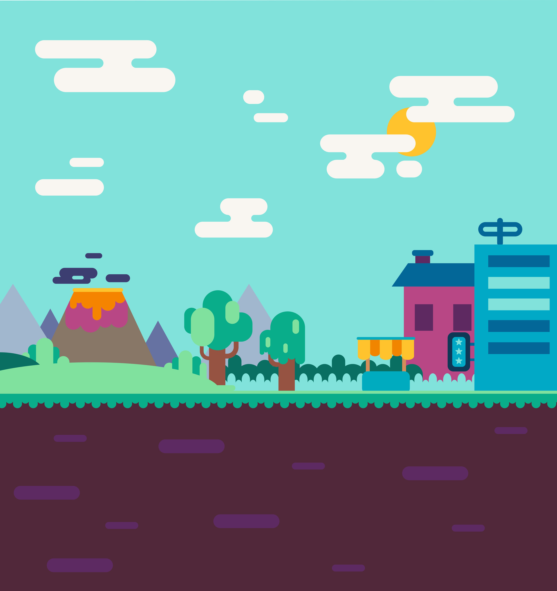 ArtStation - Flat Design Background