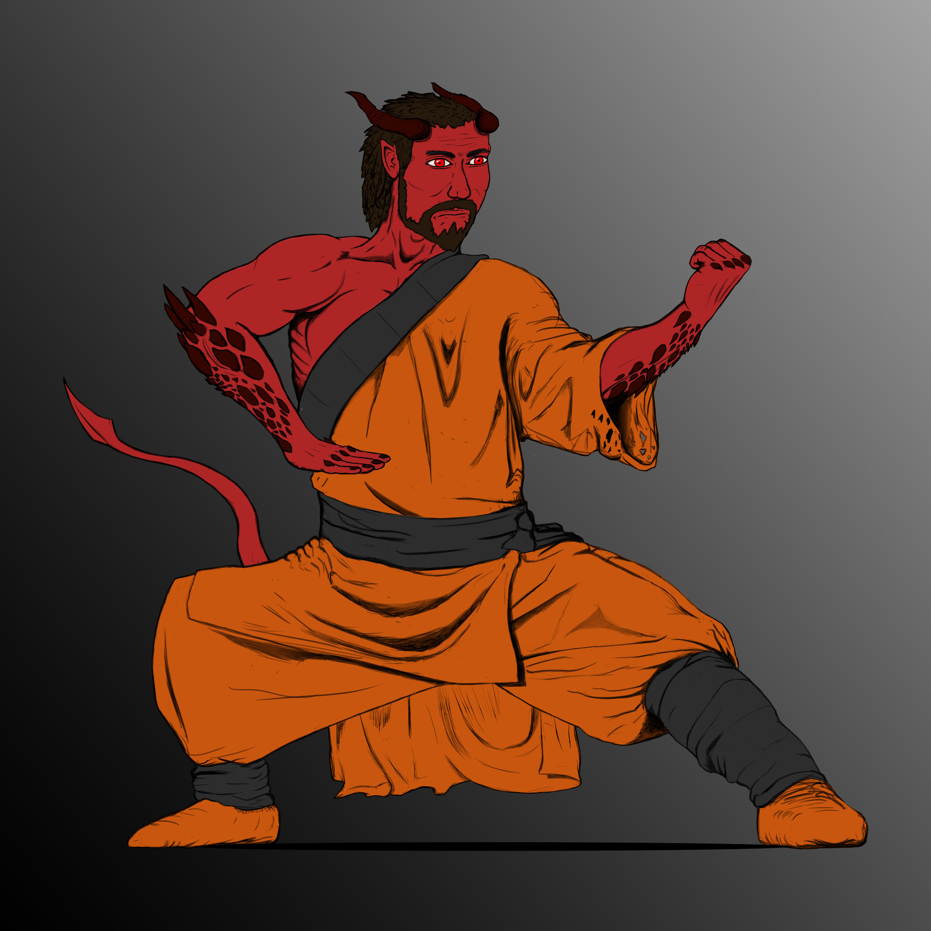 James P. Solomon - Theodore, the Tiefling Monk