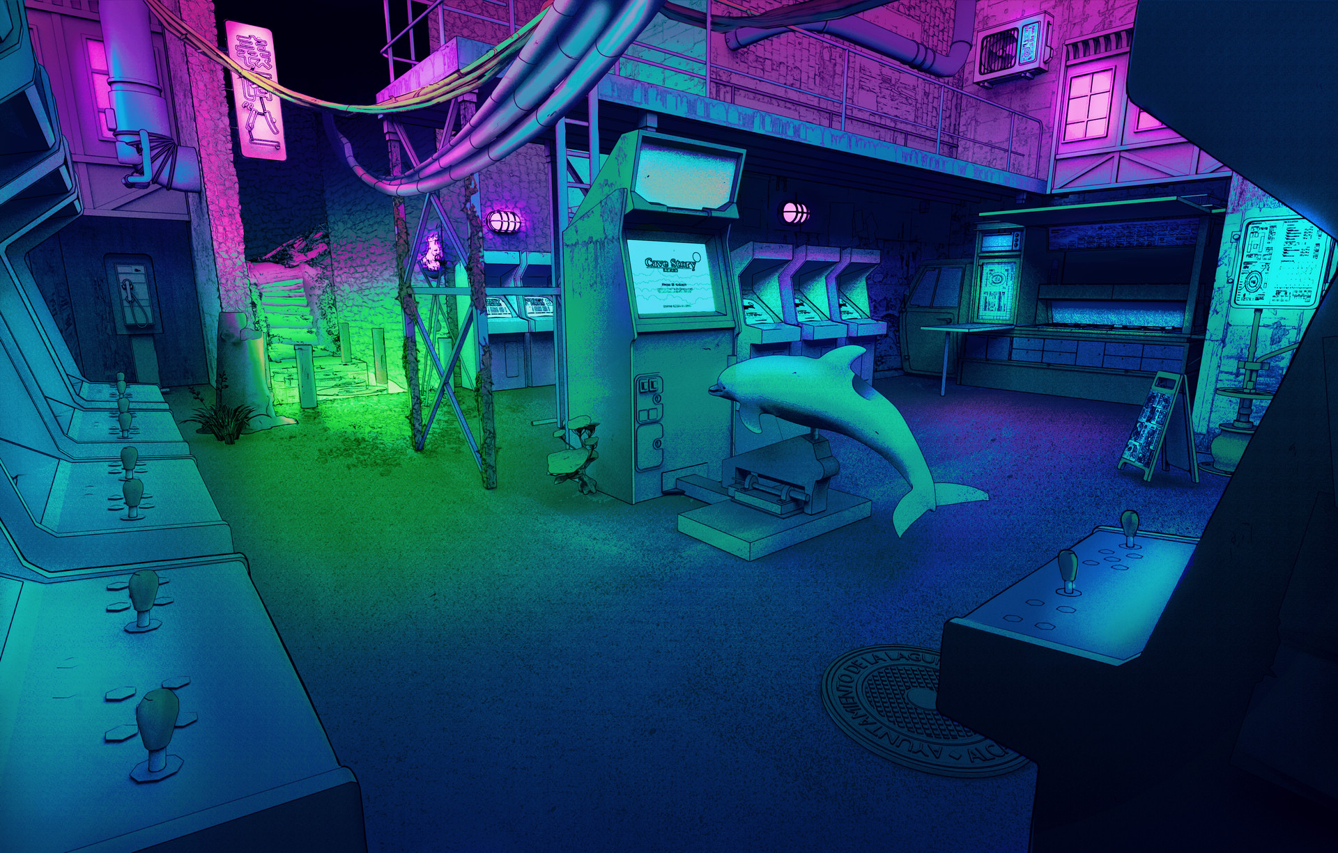 ArtStation - Indie Arcade & Egyptian Lasertag - Concept Artwork