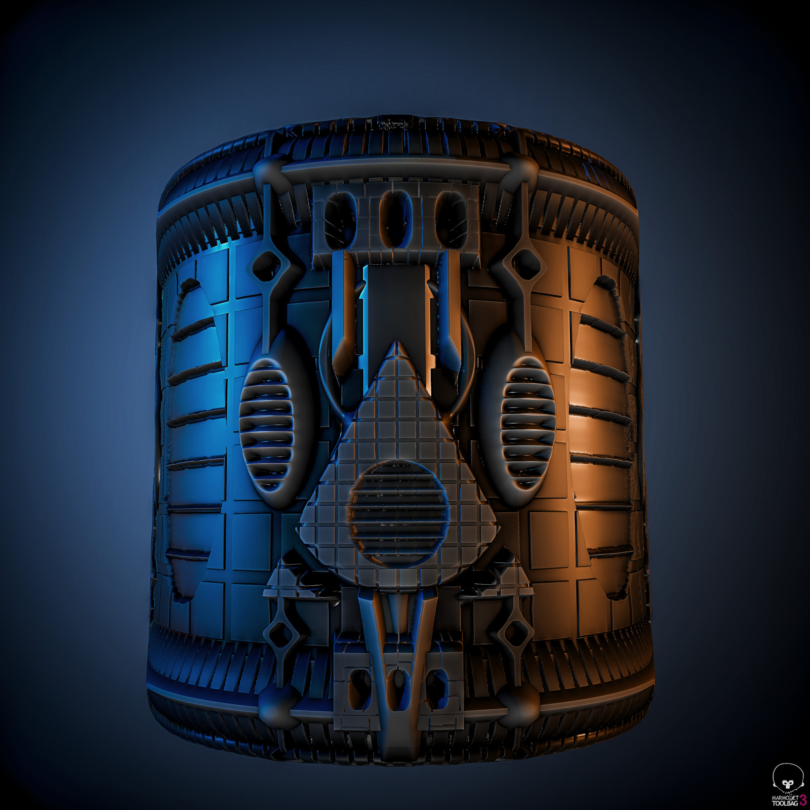 Conrad Emmett - Giger-inspired substance designer height map for a work ...