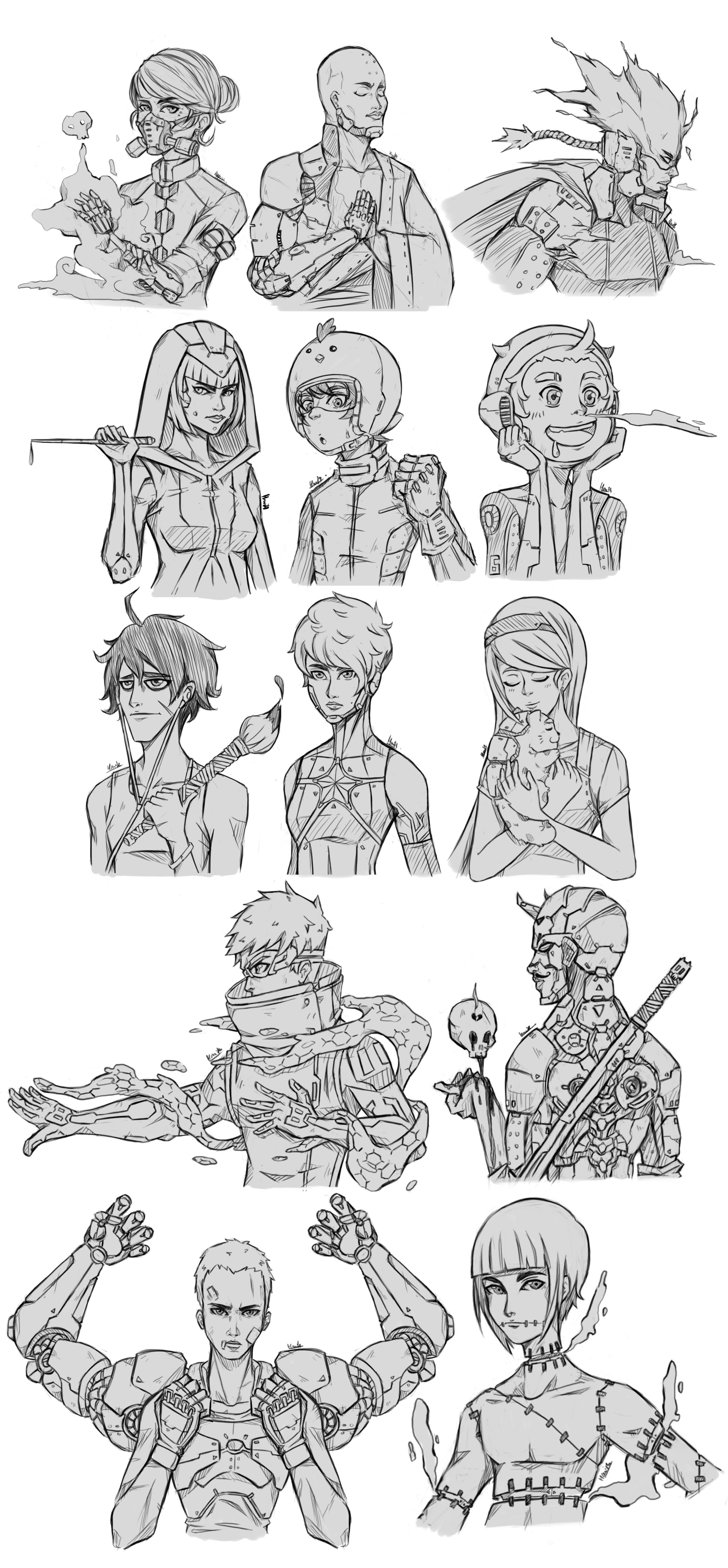 ArtStation - All Character Design for Inktober 2018
