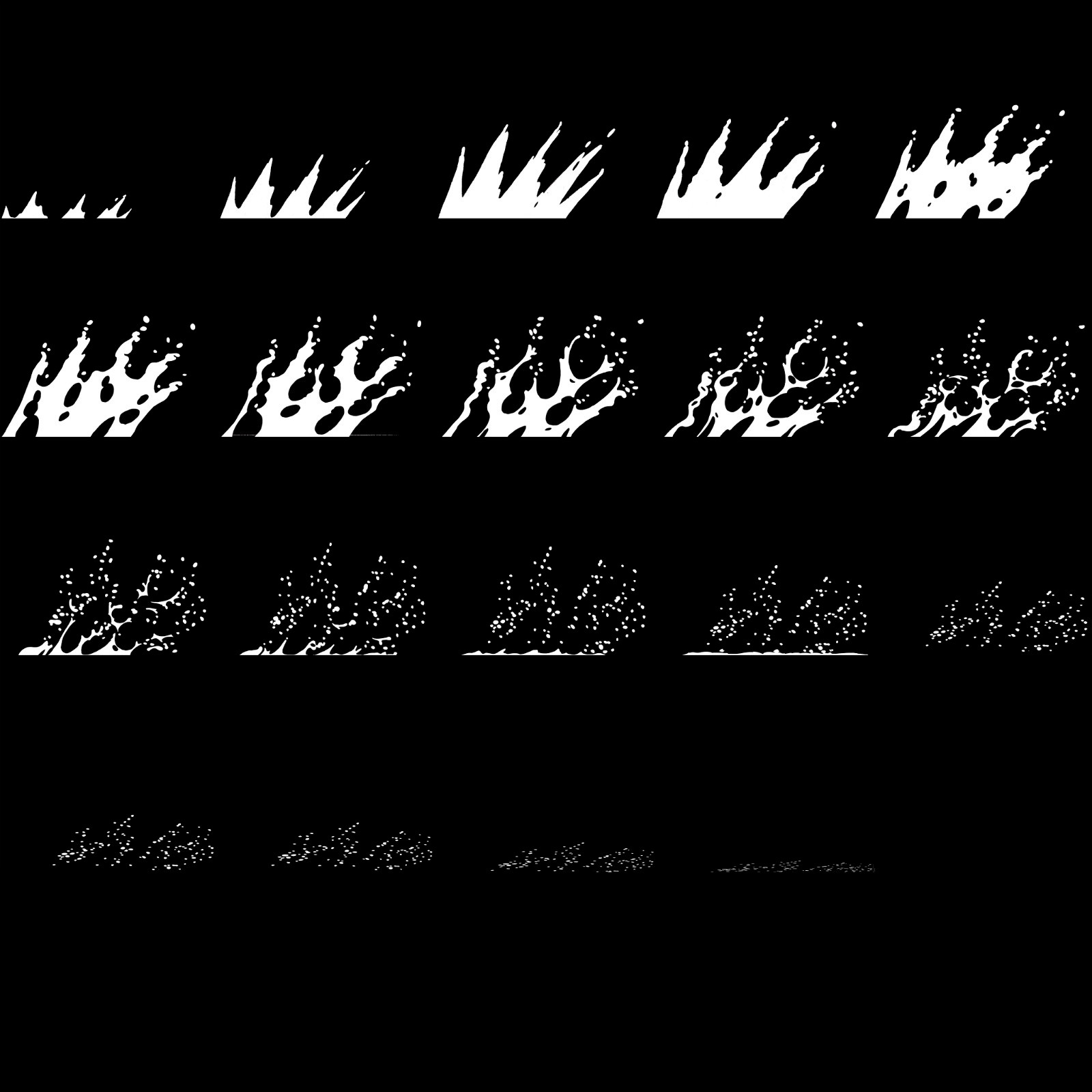 water splash texture sheet