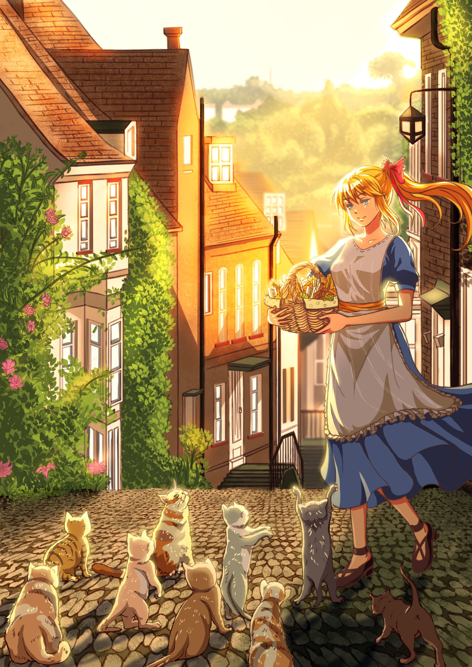 ArtStation - SUN&CATS&GIRL