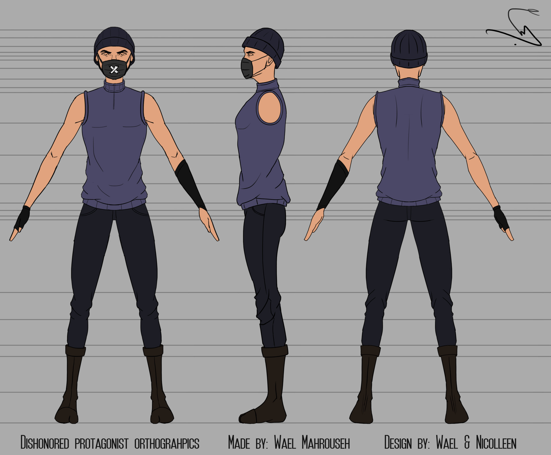 ArtStation - Dishonest Protagonist orthographics