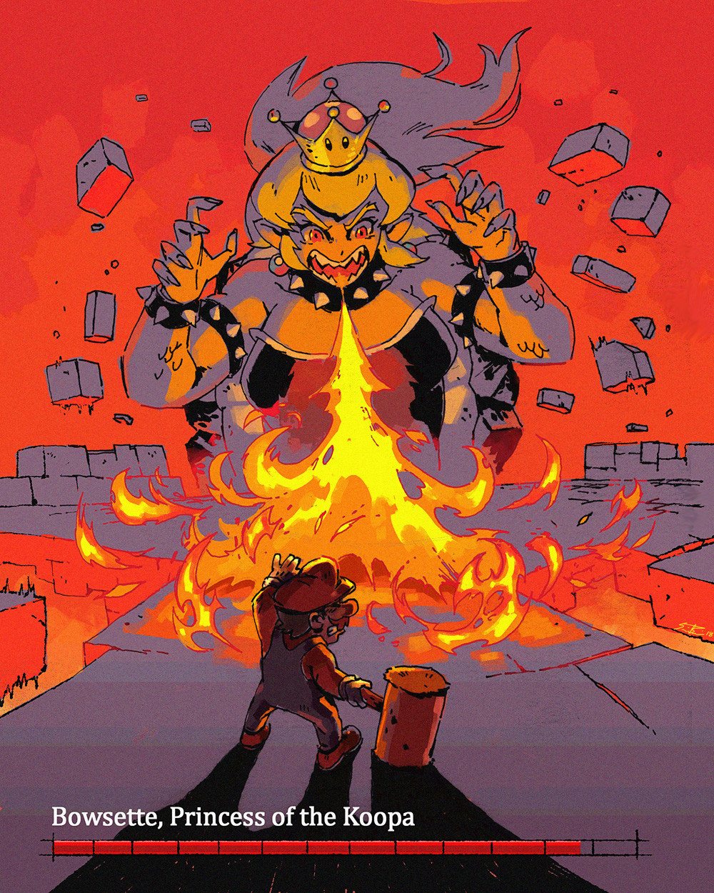 ArtStation - Bowsette boss fight