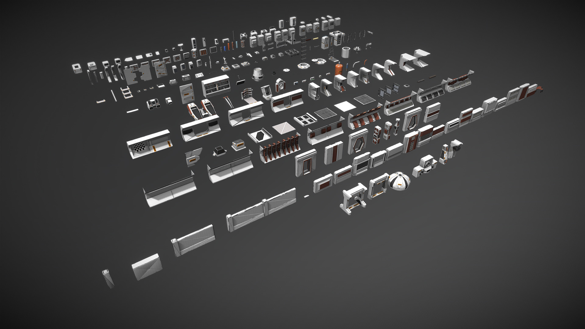 Shaun Williams - Retro Sci-fi Modular Environment Kitbash