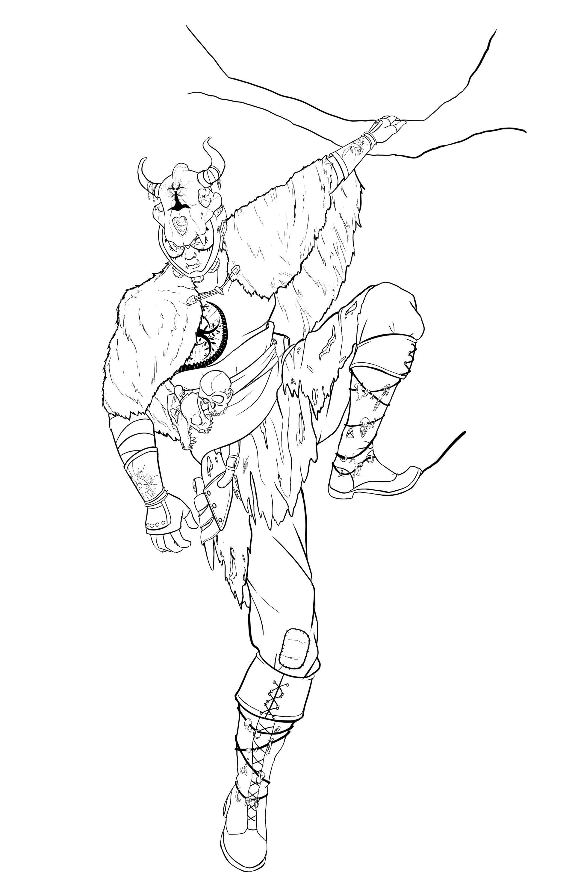 liu kang coloring pages