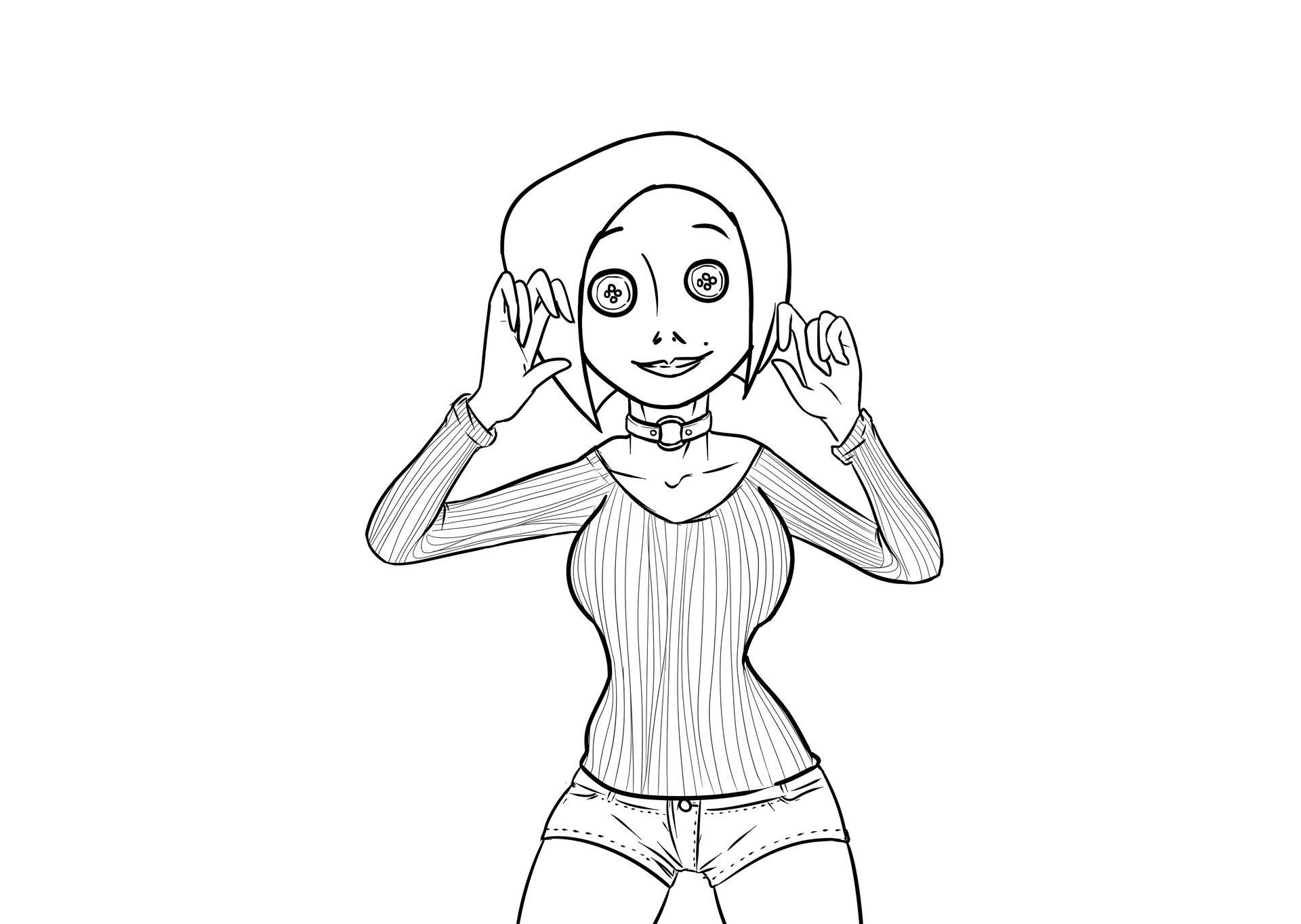 coraline coloring pages other mother