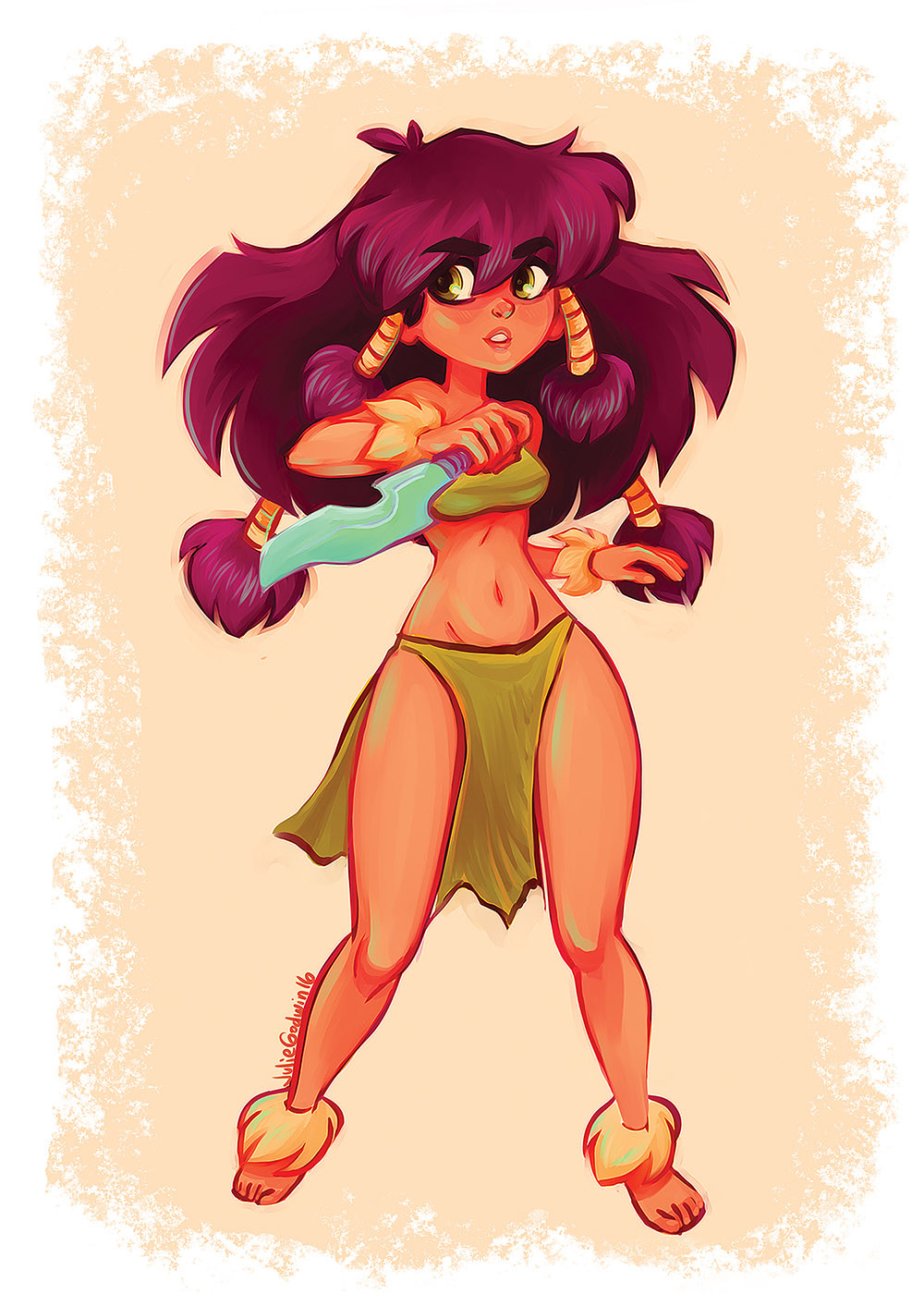 how to draw a jungle girl