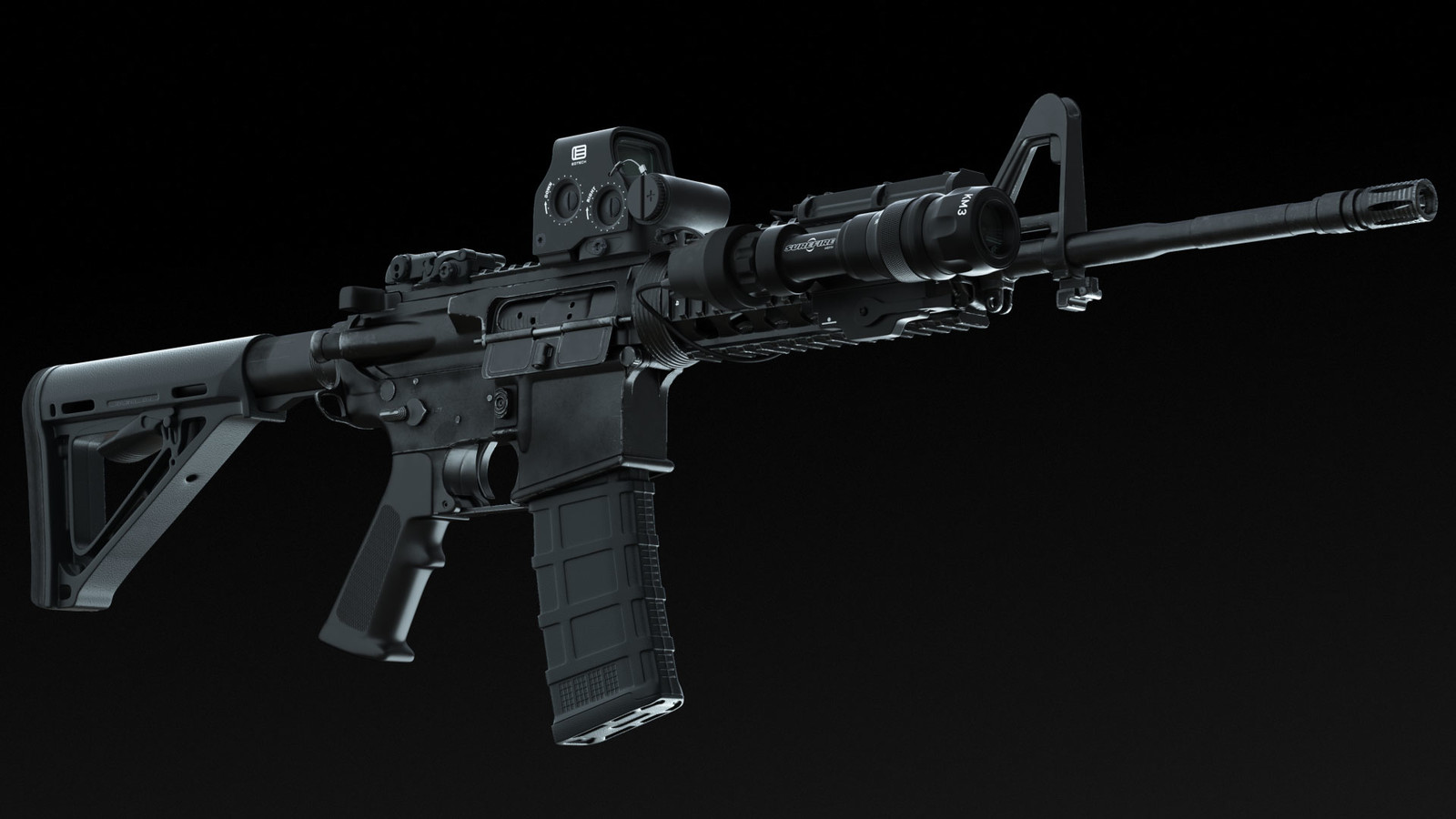 muen - M4 /EOtech MAGPUL SUREFIRE (high poly)