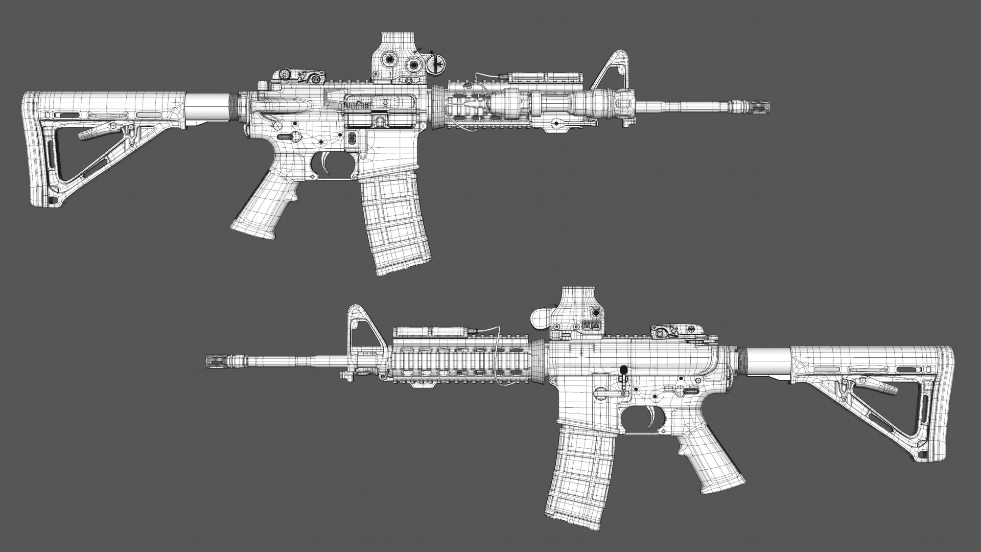 muen - M4 /EOtech MAGPUL SUREFIRE (high poly)
