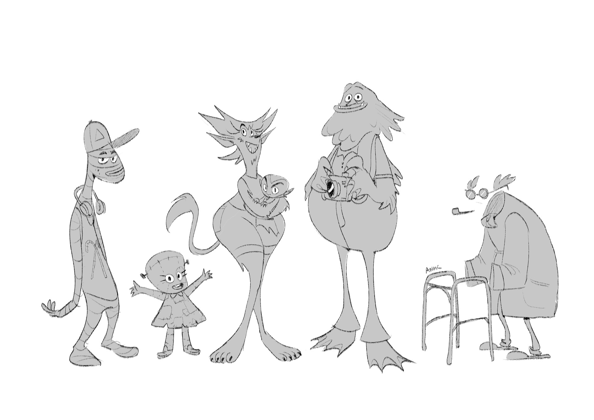 ArtStation - Monster Family