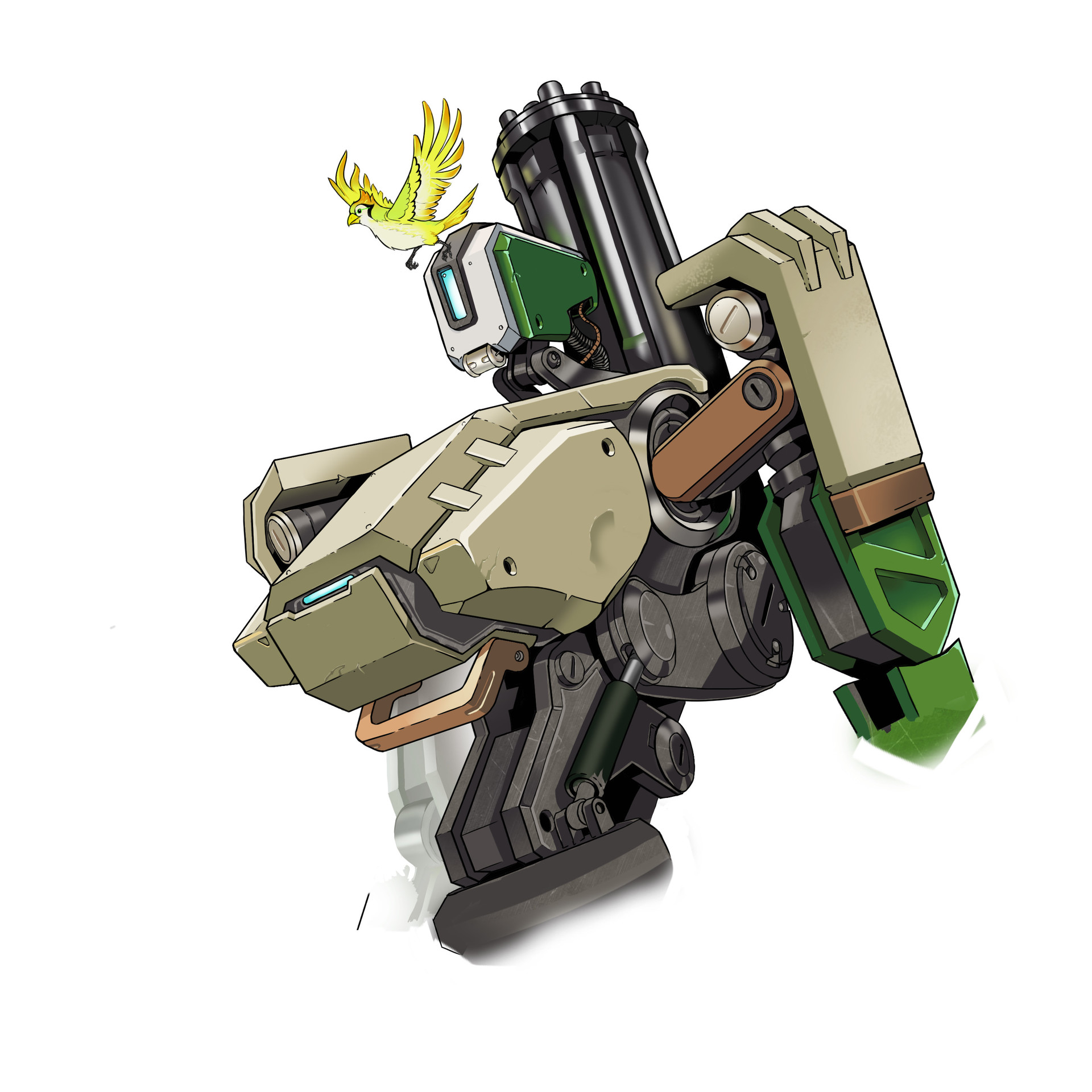 how to draw overwatch bastion