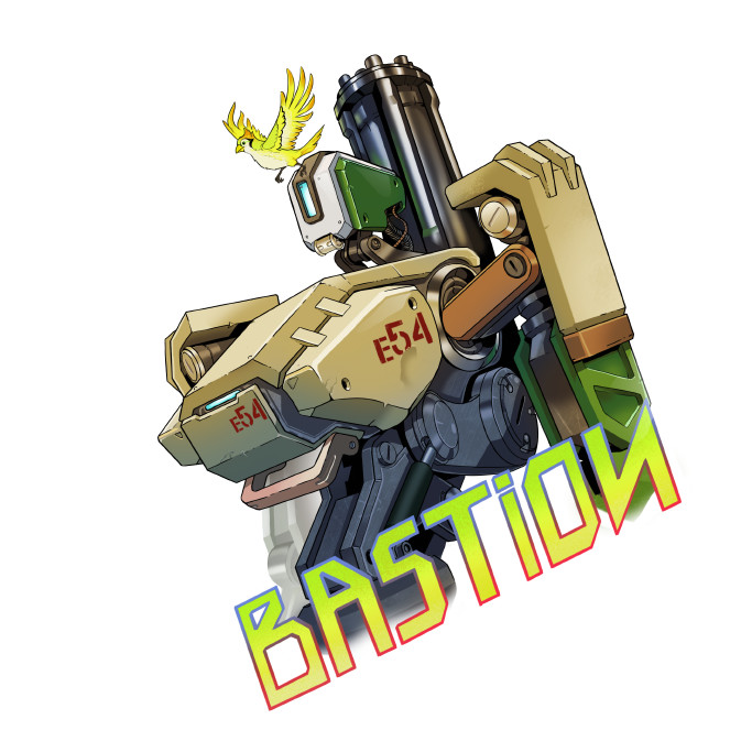 how to draw bastion from overwatch