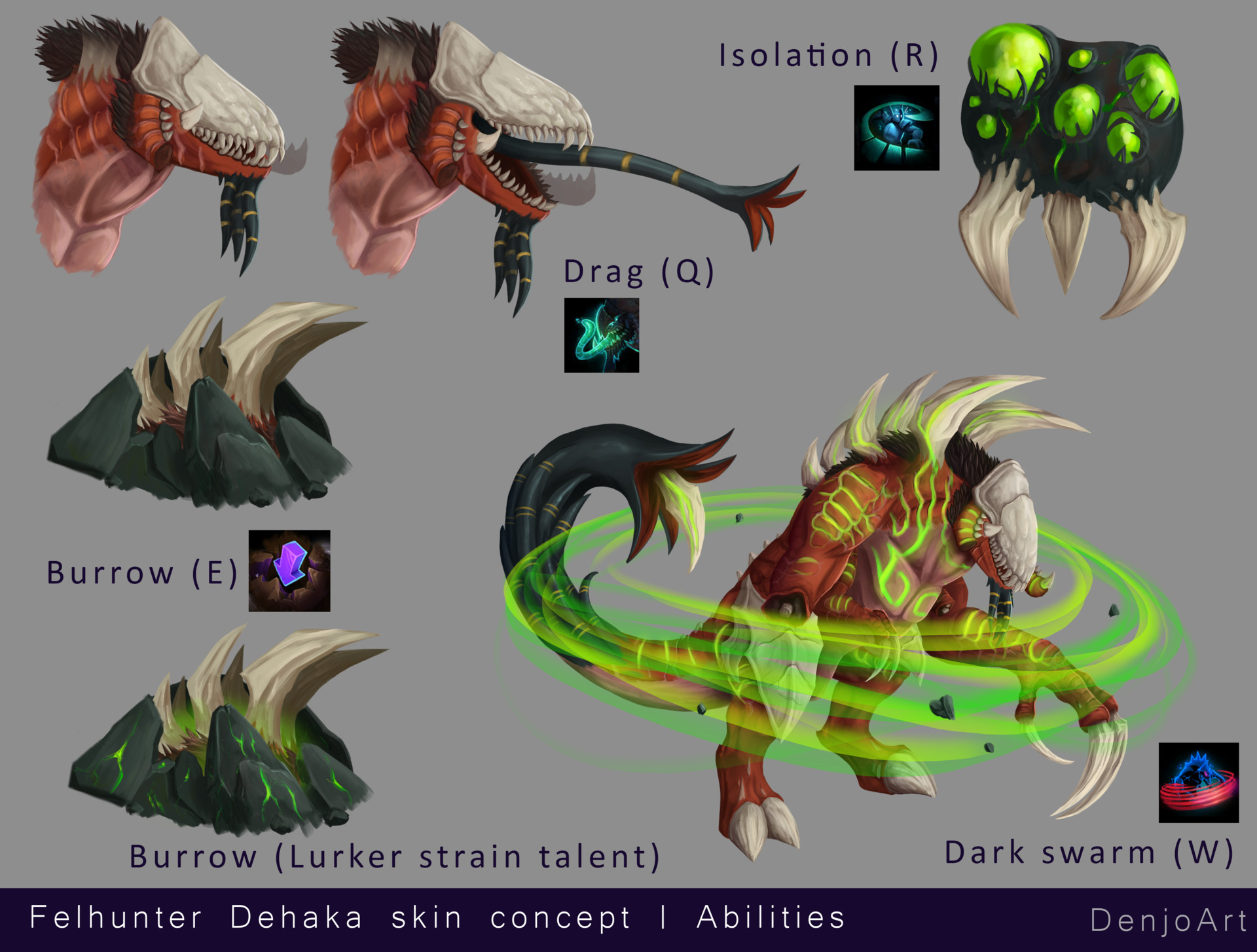 Felhunter Dehaka fan skin concept : r/heroesofthestorm