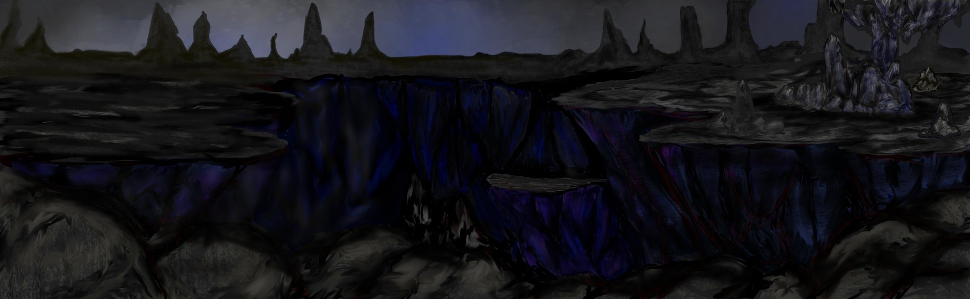 ArtStation - corrupt cavern & uncorrupted cavern