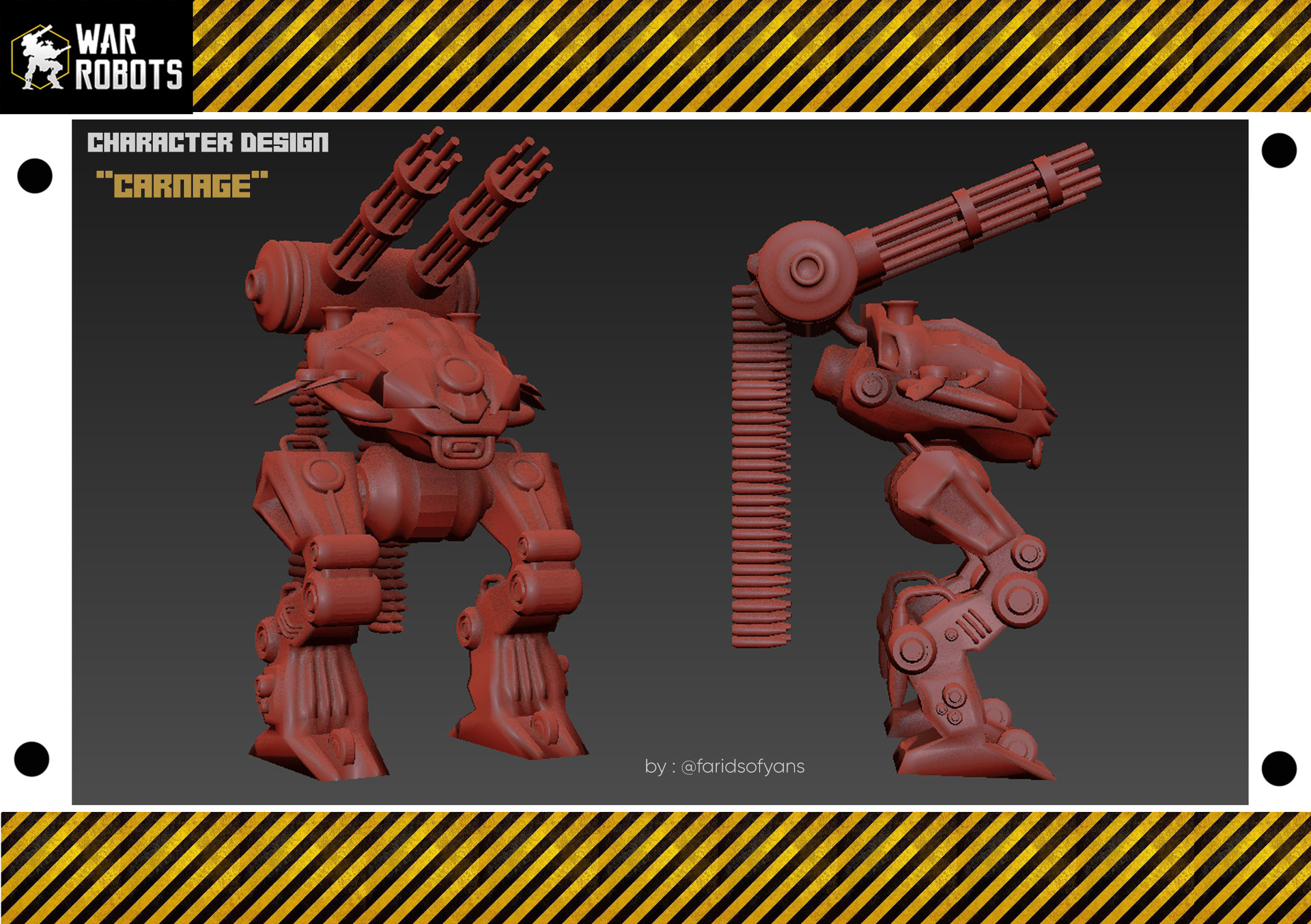 how to draw carnage war robots