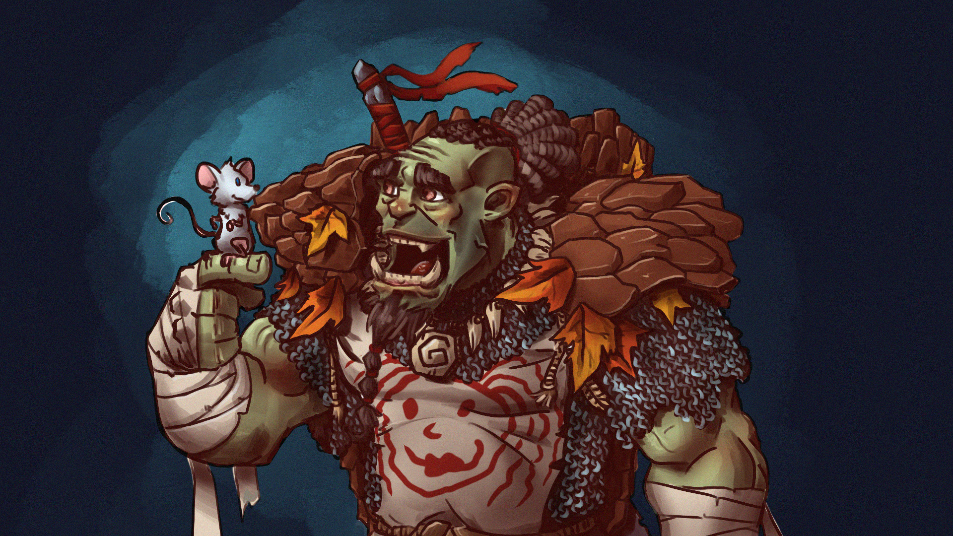 ArtStation - Grohk the Half-Orc Paladin