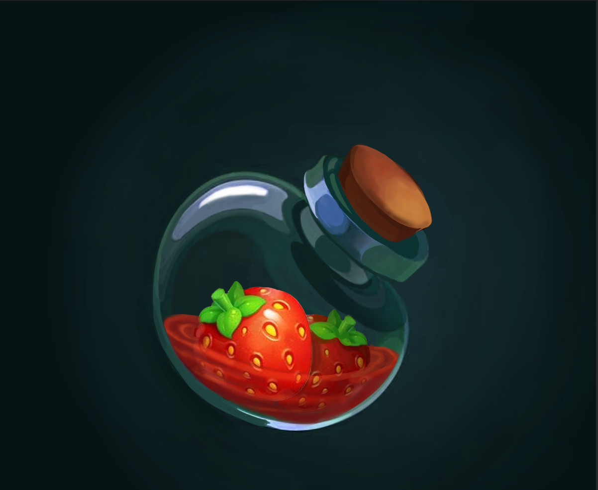 ArtStation - Strawberry bottle