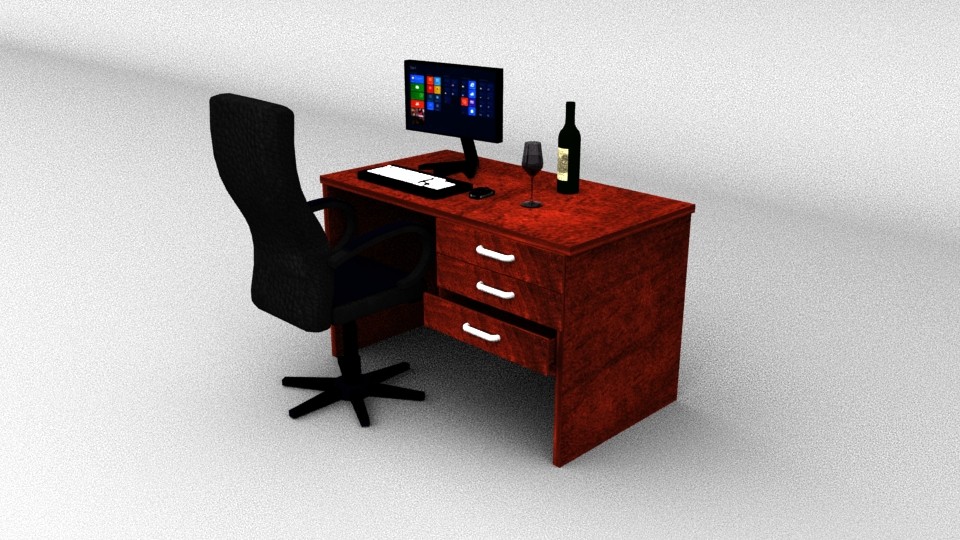 ArtStation - Computer Desk Scene