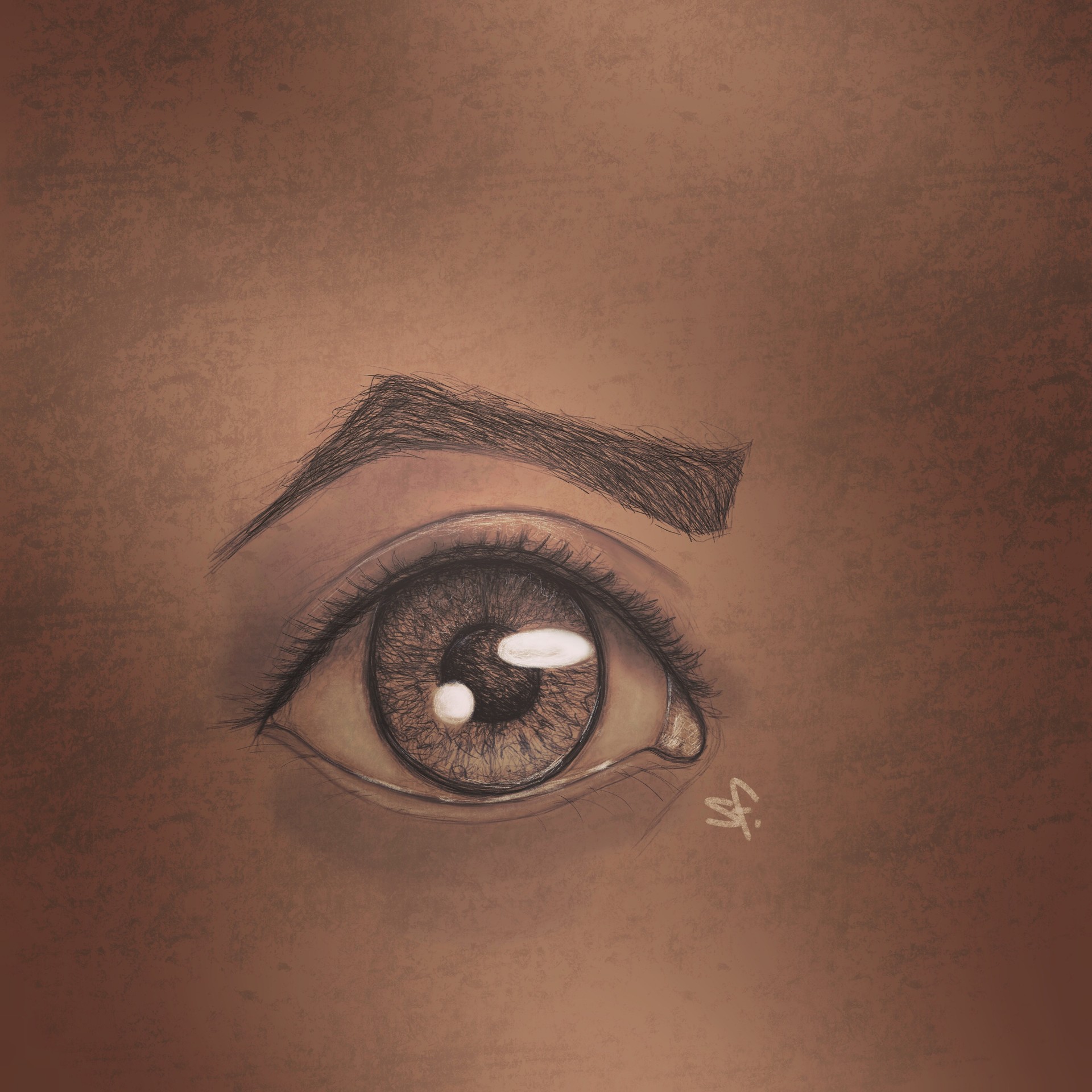 ArtStation - Digital eye sketching