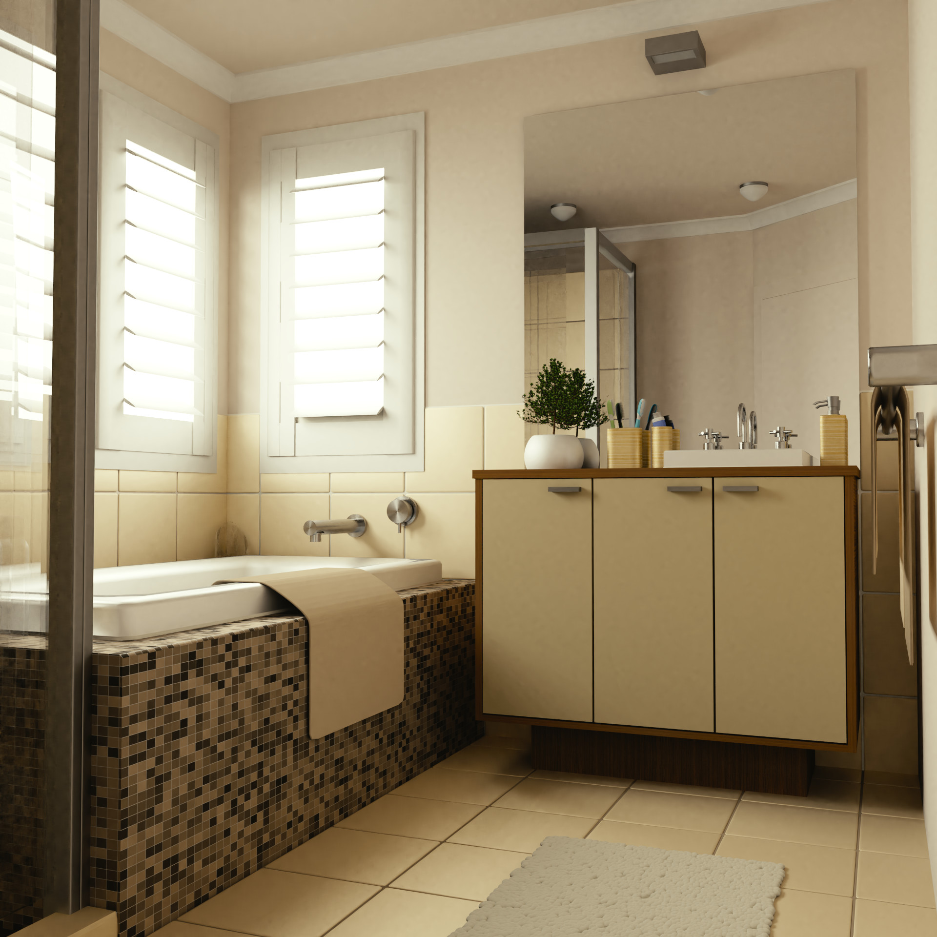 ArtStation - Bathroom Interior Render