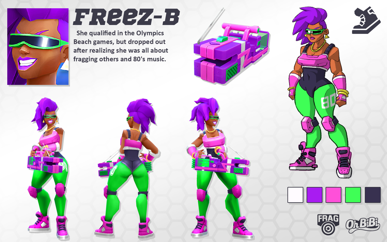 Oh BiBi Art - FREEZ-B // Frag Pro Shooter Character