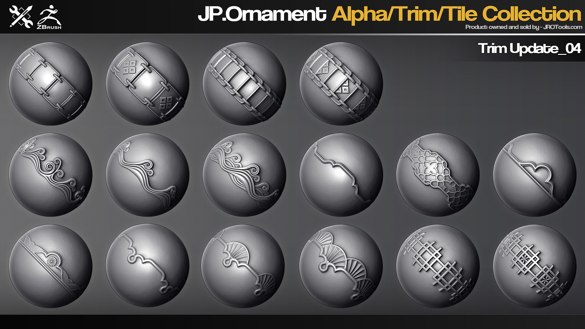 JROTools - Tools for 3D artists - JP.Ornament Alpha/Trim/Tile ...